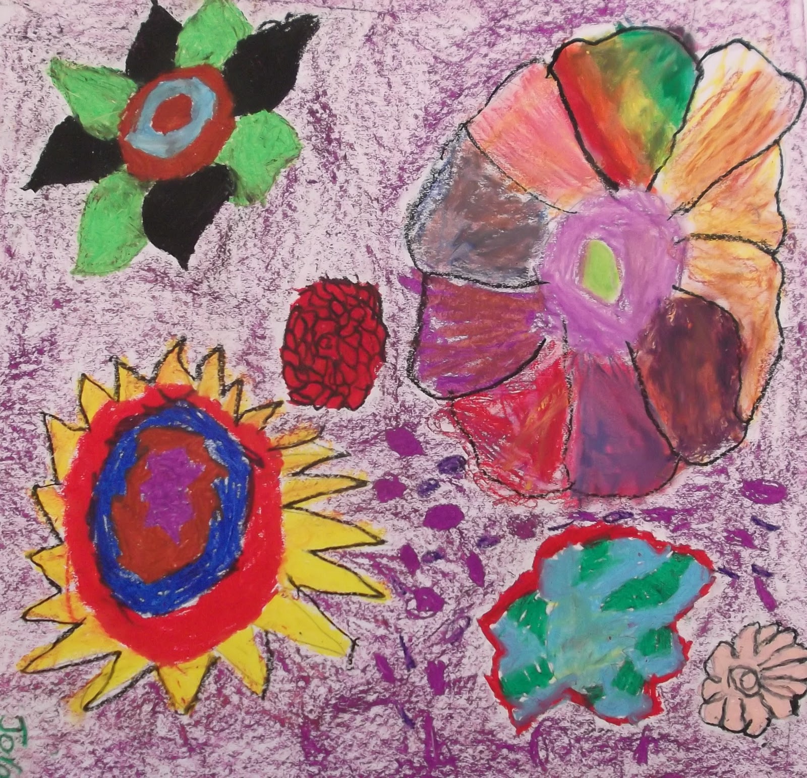 Artists For Kids: Goergia O'Keeffe Flowers - First Grade