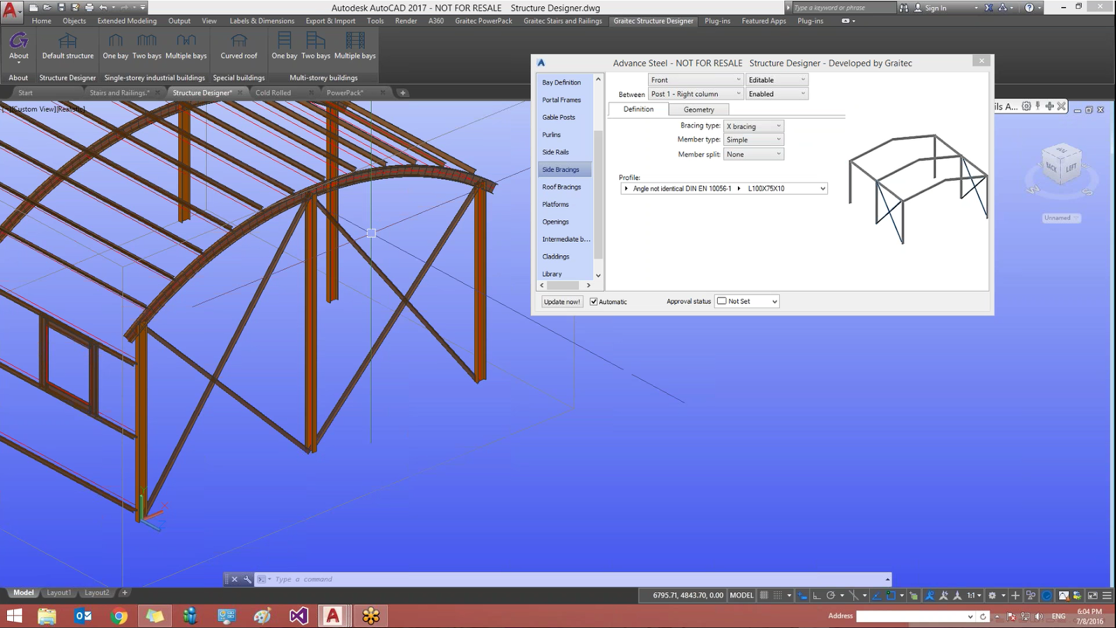 Revit Add-Ons: Steel Structure Designer for Advance Steel