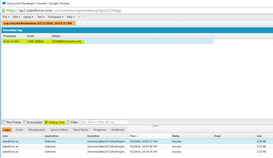 Salesforce Apex Code Development Tools P1: Salesforce Developer Console ...