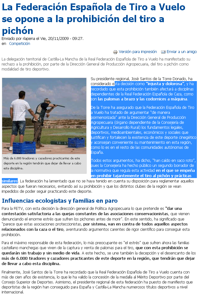 Acabemos con el maltrato a las palomas: Mediateca