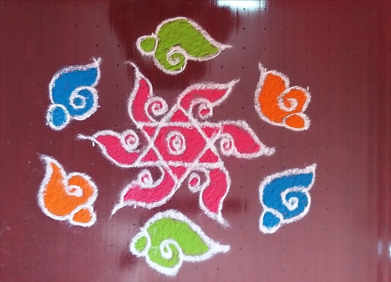 Rekha's Rangolis: Sangu Kolam | Conch Rangoli | Shankam Muggulu | 7 ...