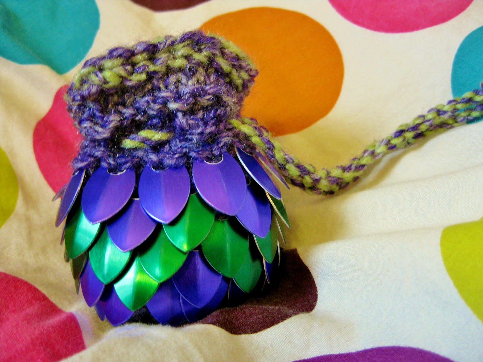 Crafty Mutt: Knitted Scale Mail Pouch Pattern