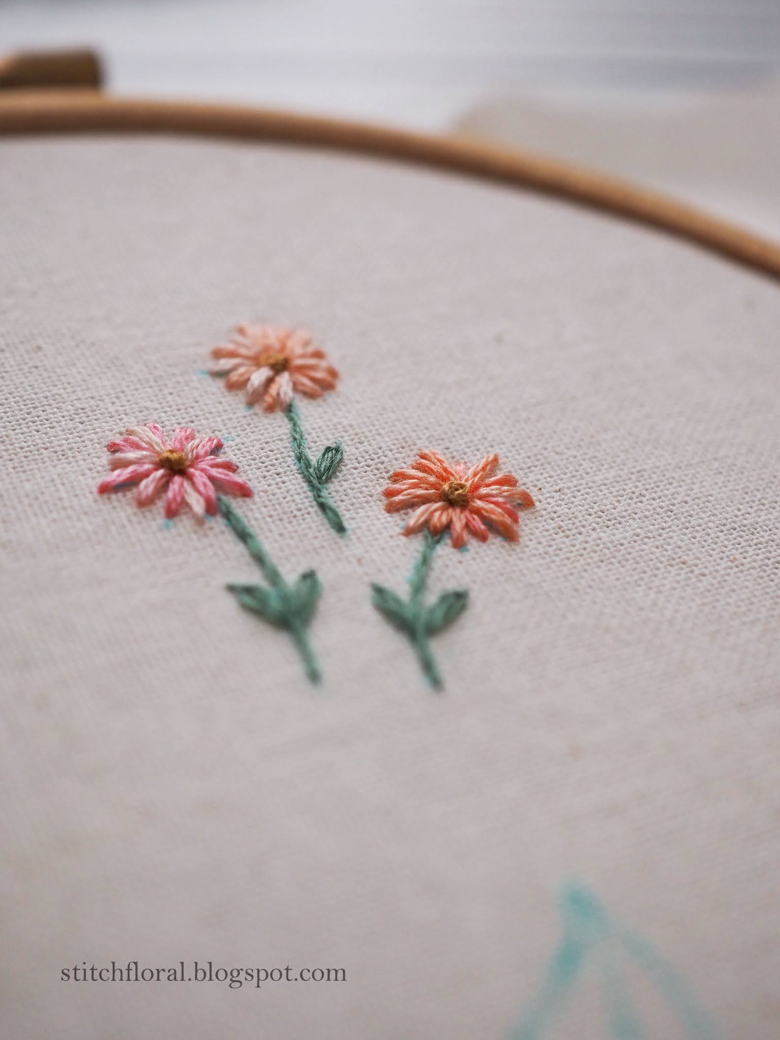 How to use variegated thread in hand embroidery - Stitch Floral