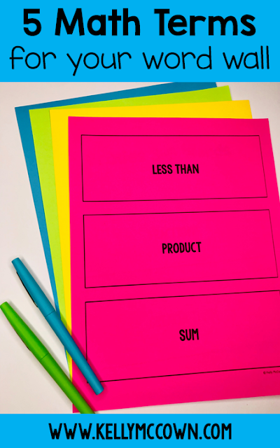 Kelly McCown: 5 Math Terms to Add to Your Classroom Word Wall