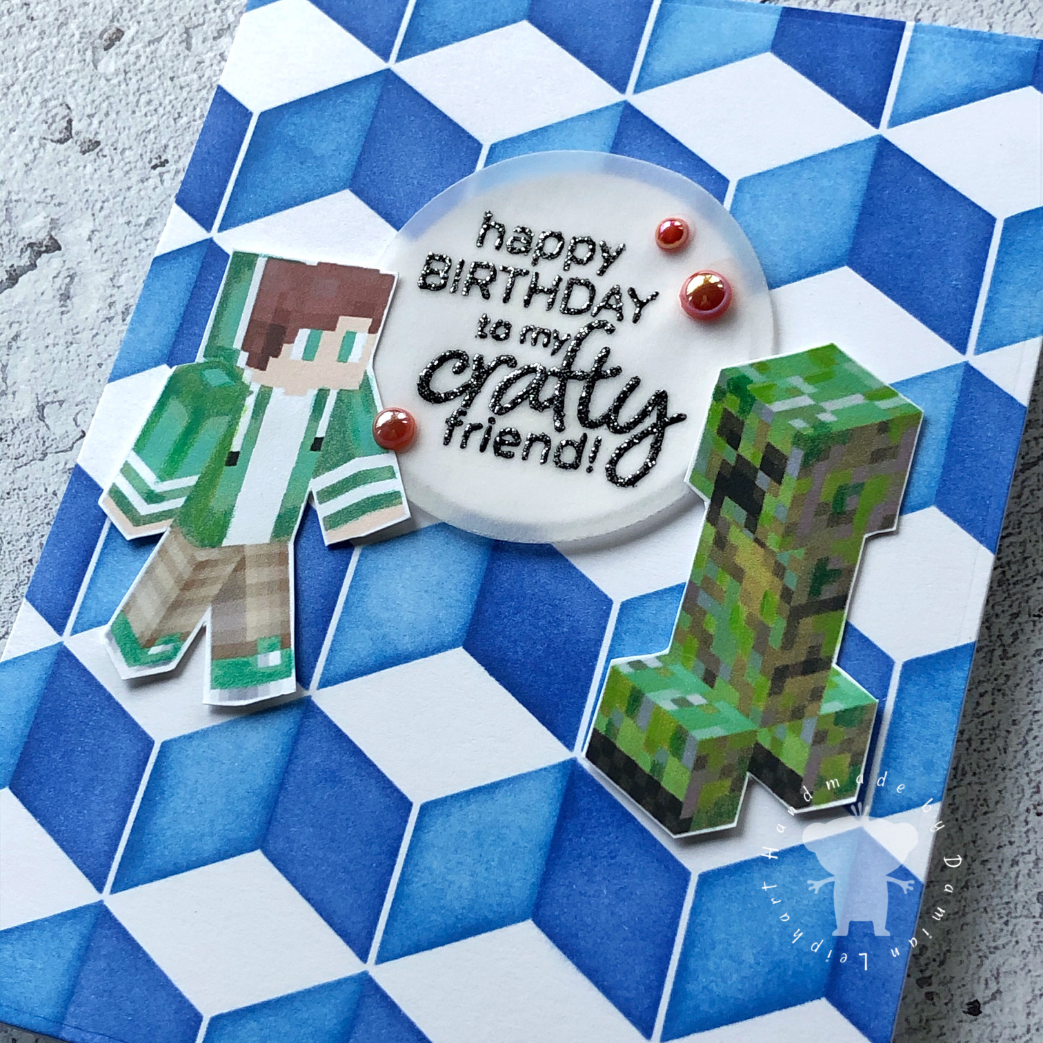 Emily Leiphart: Minecraft Birthday Card by Damian