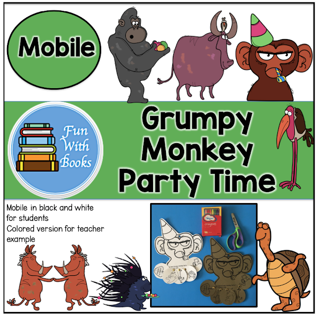 GRUMPY MONKEY PARTY TIME MOBILE ~ Book Units by Lynn