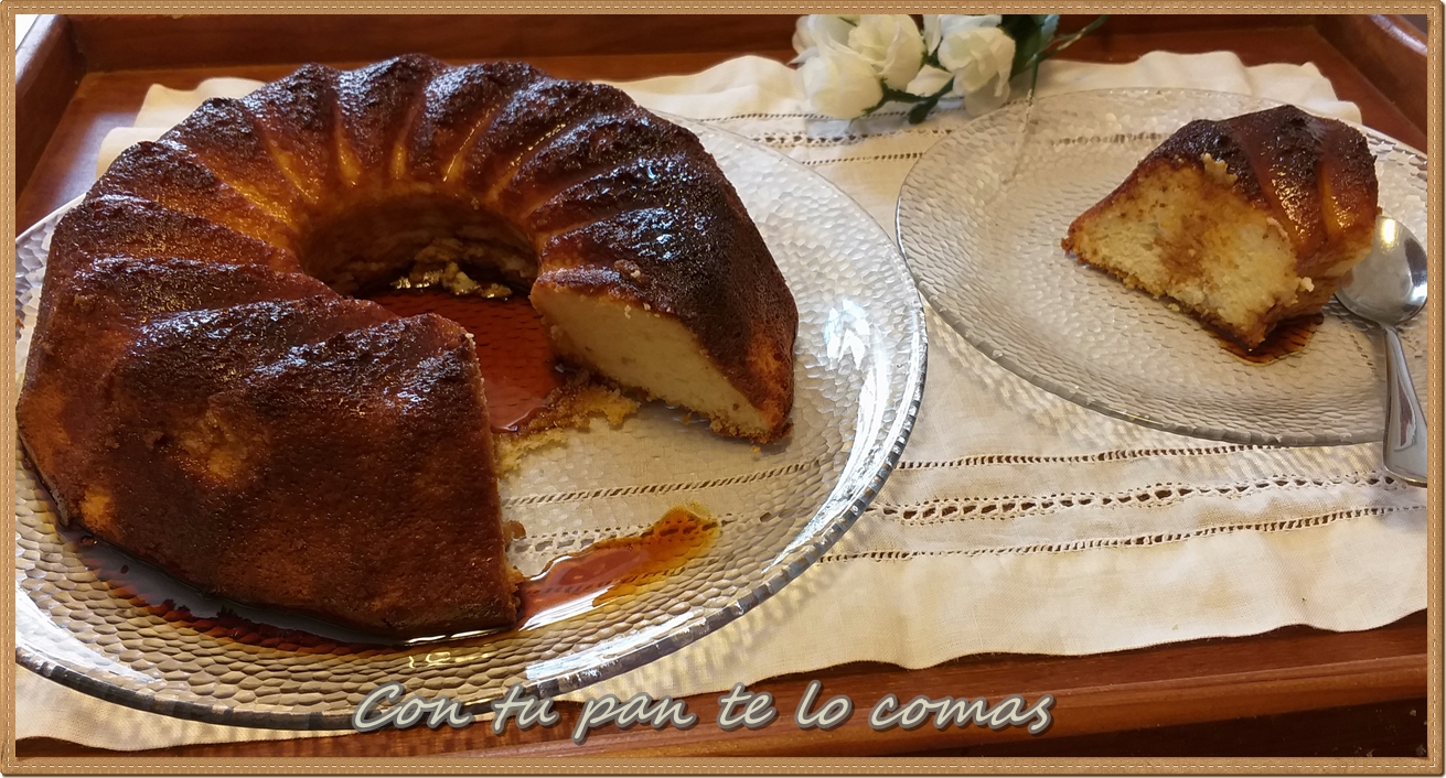 PASTEL DE REQUESÓN, YOGUR Y PLÁTANOS