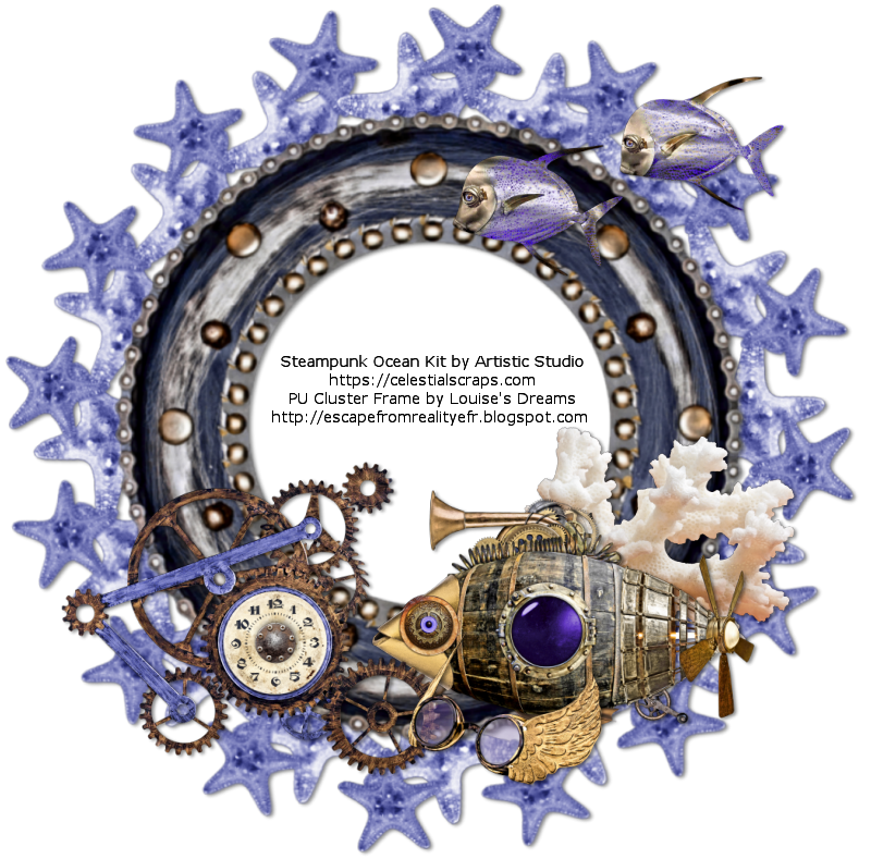 Escape From Reality Blog: PU Cluster Frames "Steampunk Ocean" Artistic ...