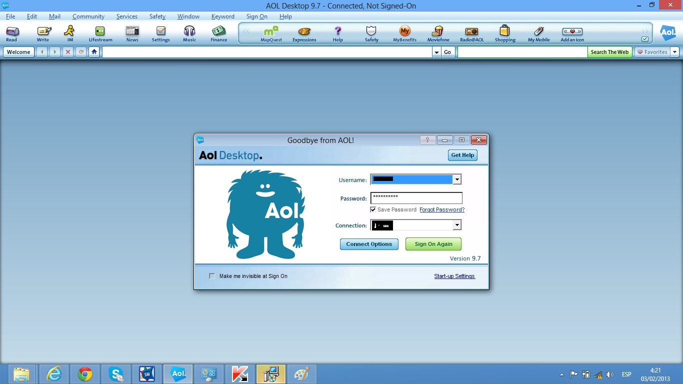 Cambiar ip americana con AOL Dando vida a la web.