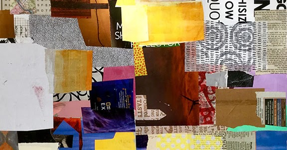 collage journeys by Jane Davies: Extreme Layering - collage, paint, sanding