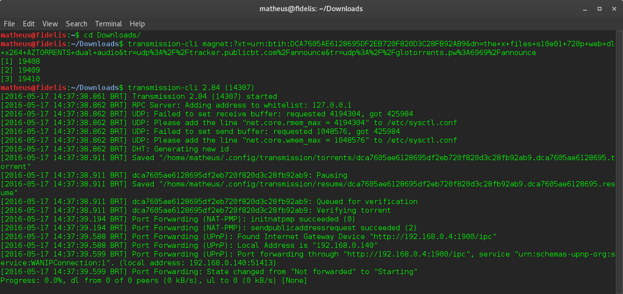 Transmission-CLI :: Gerenciando Torrents via Shell do Linux - Nanoshots ...