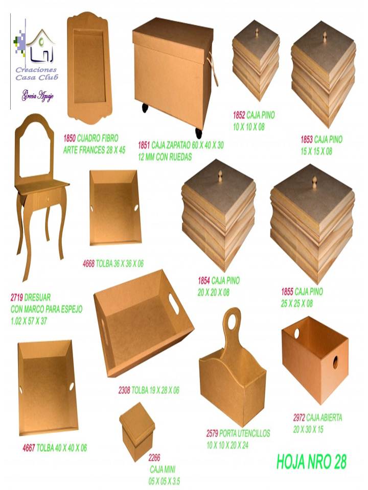 TODO EN MDF: CATALOGO DE MDF