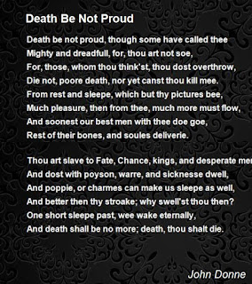 mehta kavita: Death, Be not proud. By John Donne.