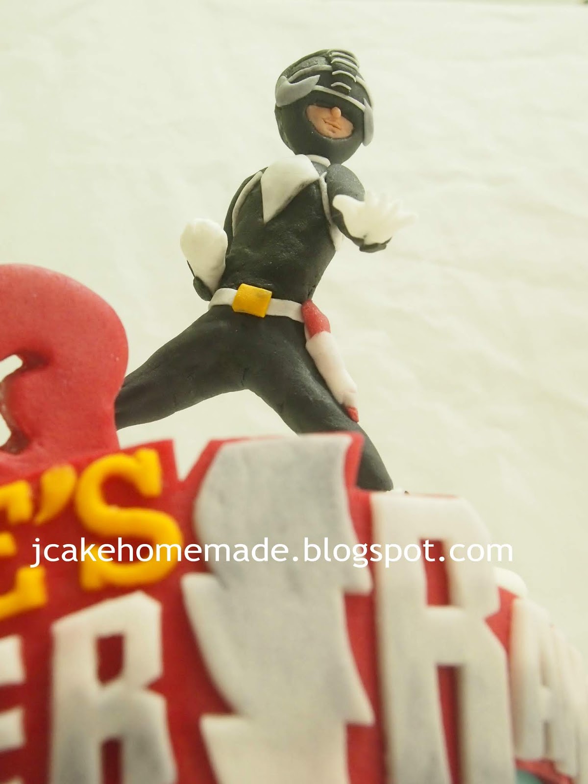 Jcakehomemade: Black Ranger Birthday Cake 黑色游侠蛋糕