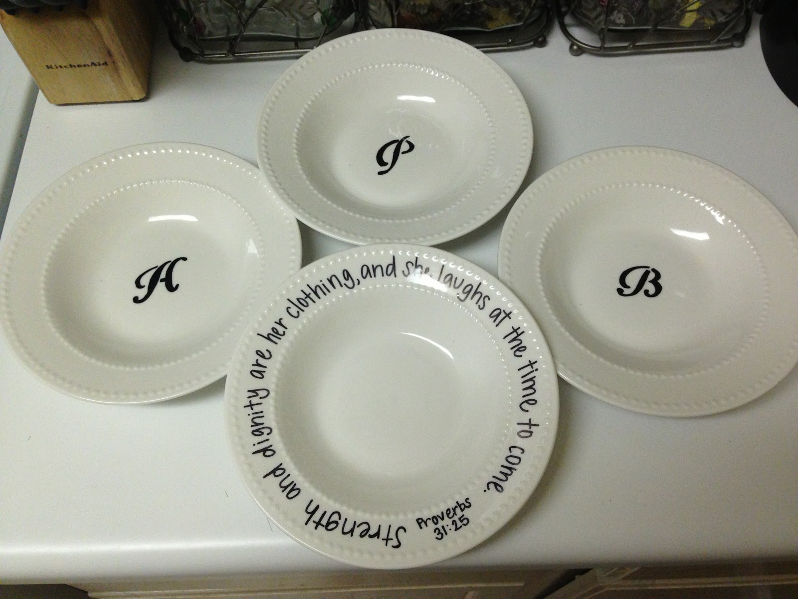 Just Roll With It: DIY Monogrammed Plates