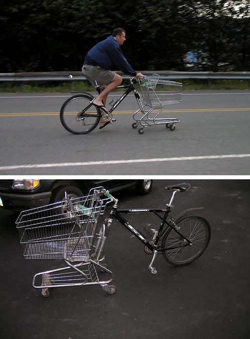 JkovNews: DIY shopping cart bike by zieak