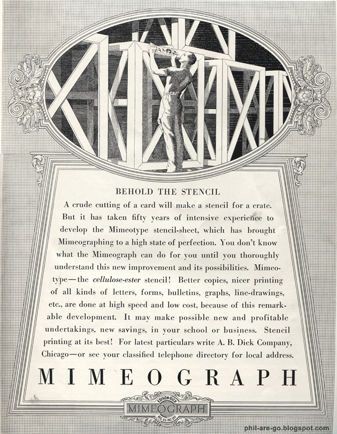 Phil Are Go!: Mimeograph - Heeyyyyyy, huffin' copies!