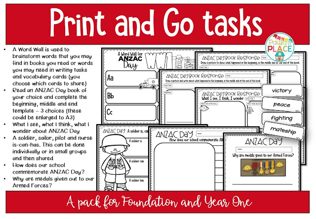 Paula's Place Teaching Resources: My ANZAC Day Unit