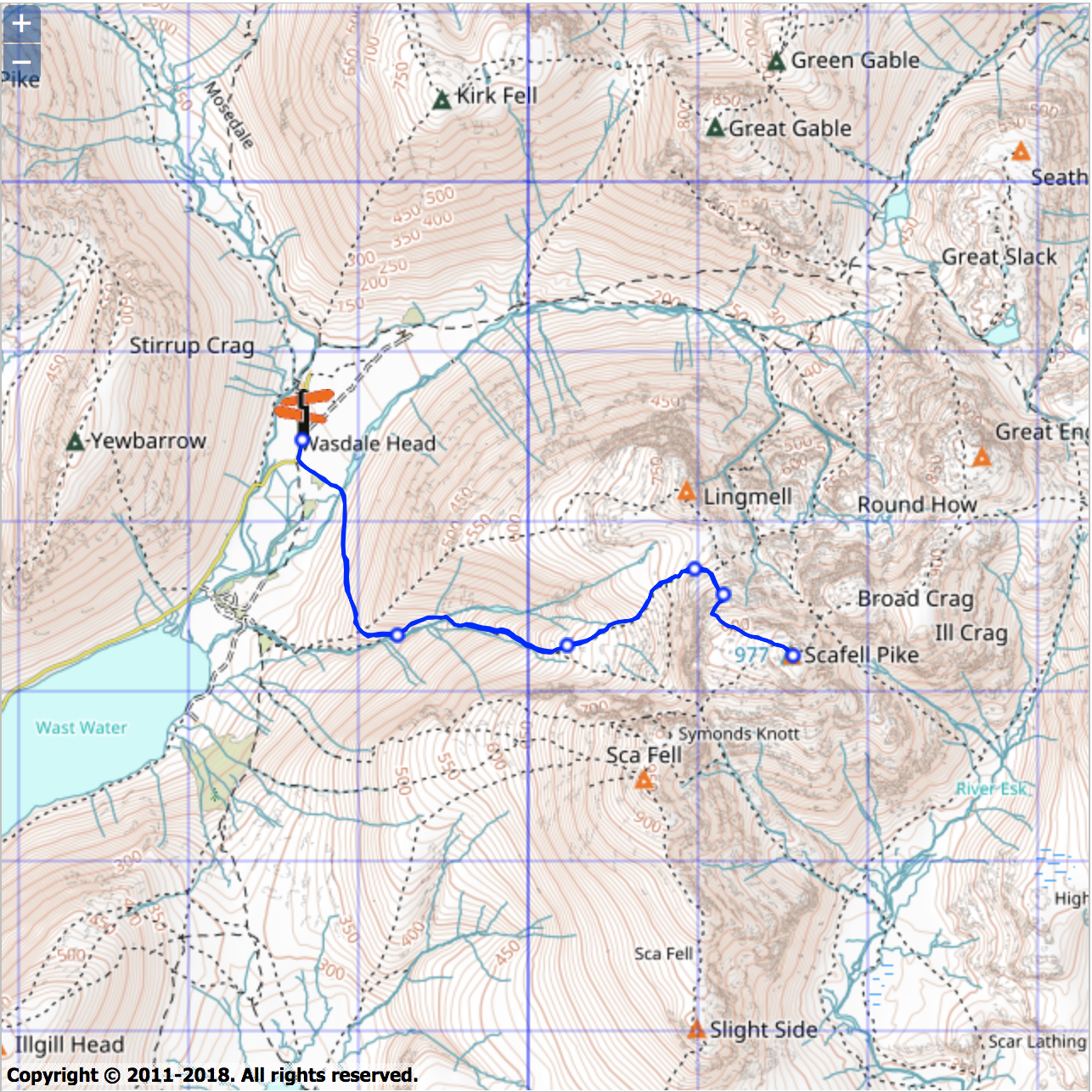 Scafell Pike Walk - useful information and best map routes | The Hiking ...