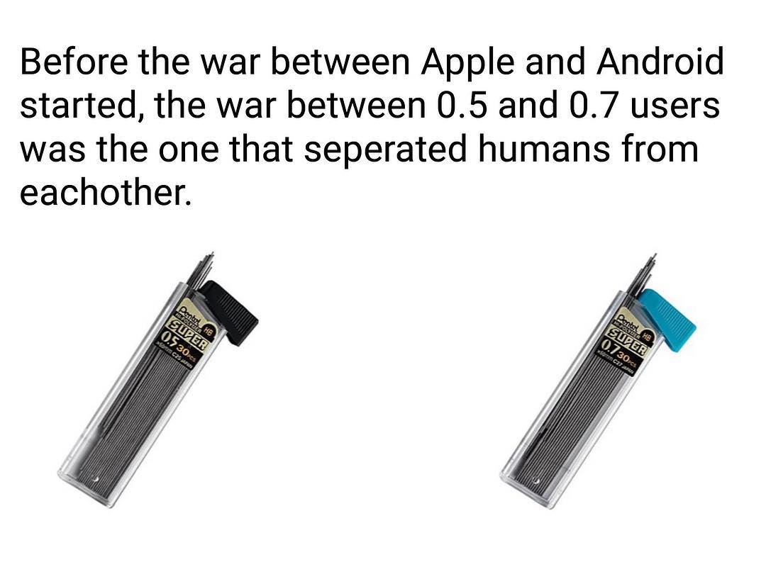 Before the war between Apple and Android started,the war between 0.5 ...