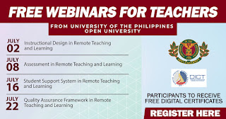 Free Webinars for Teachers in JULY from UP (register) - Teachers Click