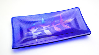 Rose Mary's Clay: MORE POWDER PRINTING WITH IRIDESCENT GLASS