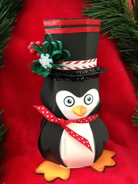 Paper Craft Creations: Robbie The 3D Christmas Penguin