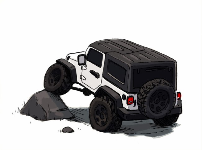 www.dukillustration.com | news: Jeep Wrangler JK - Flexing