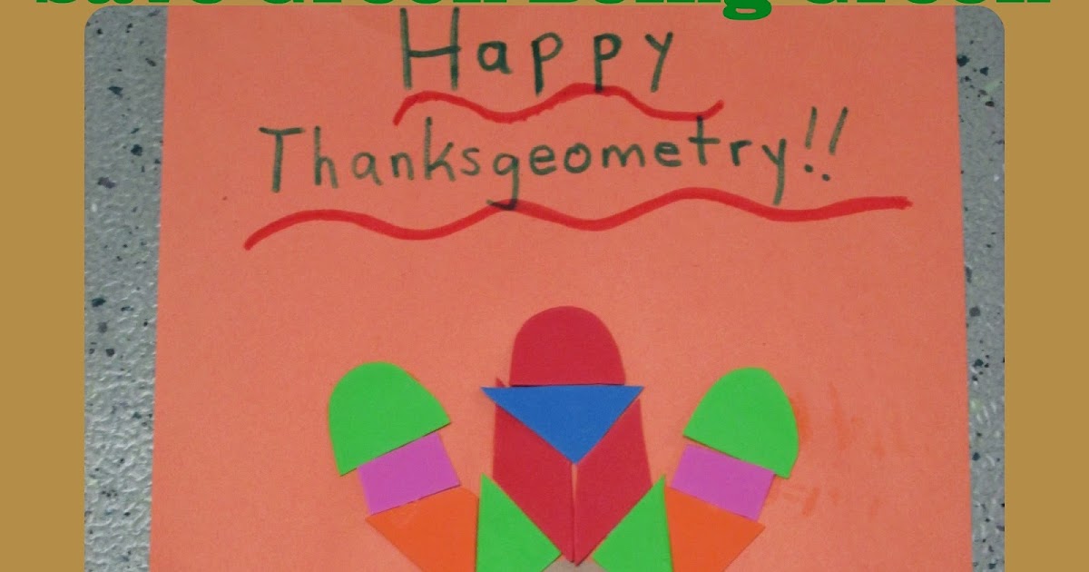 Save Green Being Green: Happy Thanksgeometry with a Tangram Turkey