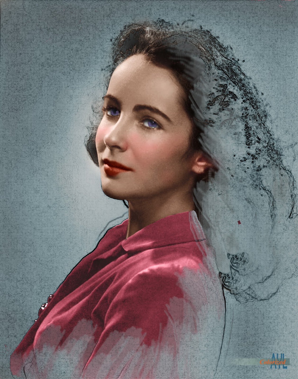 Colors for a Bygone Era: Elizabeth Taylor, colorized from a photo by ...