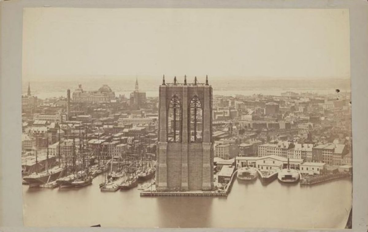 Amazing Photos of the Brooklyn Bridge Under Construction ~ Vintage Everyday