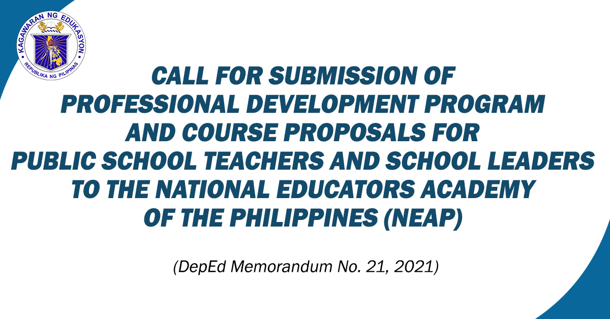 CALL FOR SUBMISSION OF PROFESSIONAL DEVELOPMENT PROGRAM AND COURSE PROPOSALS FOR PUBLIC SCHOOL ...