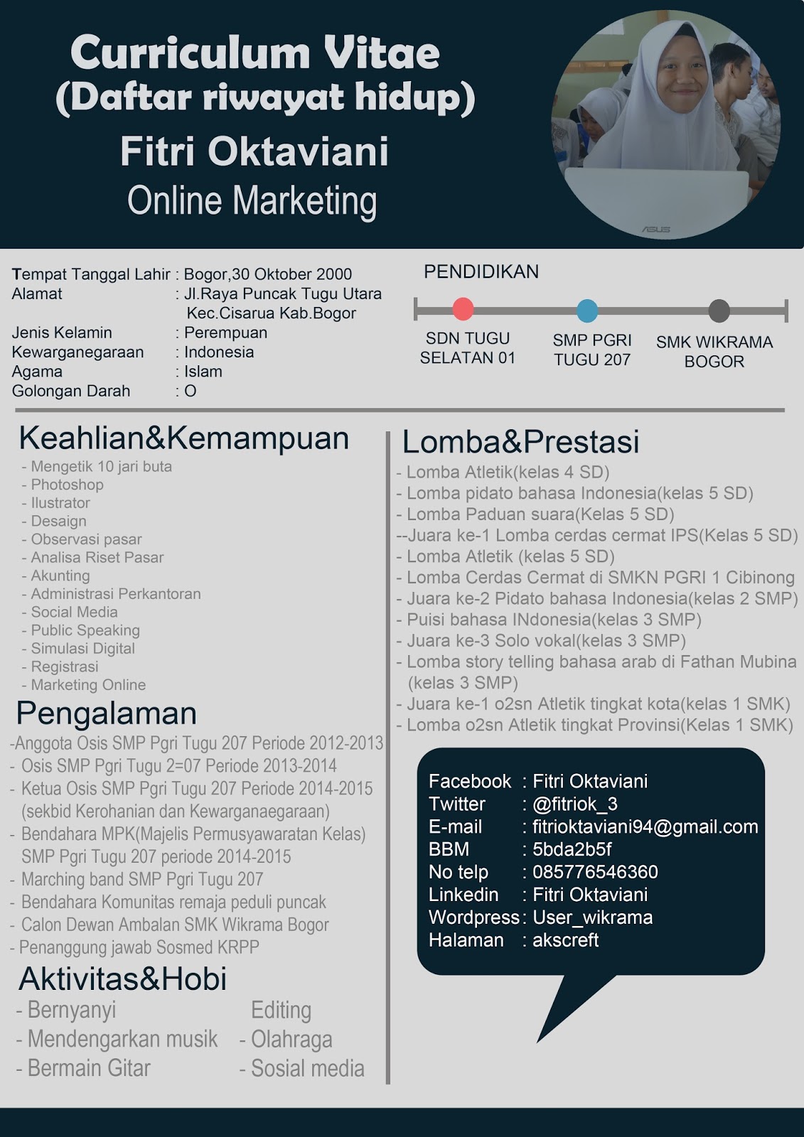 Pengetahuan dan Informasi : CV Curriculum Vitae