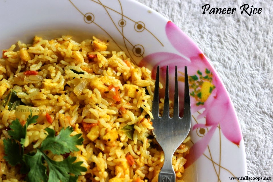 Masala Paneer Rice ~ Full Scoops - A food blog with easy,simple & tasty ...