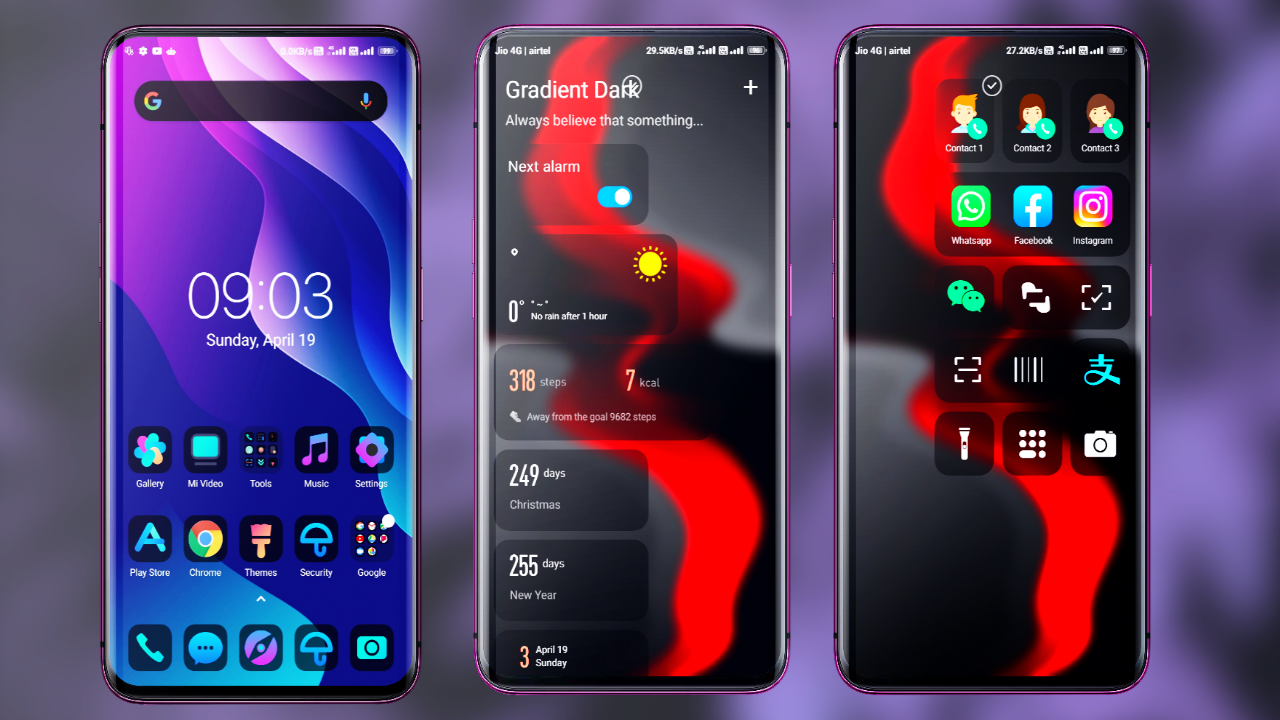 Gradient dark Theme MIUI 11 | A simple and clean Theme for MIUI | MIUI ...