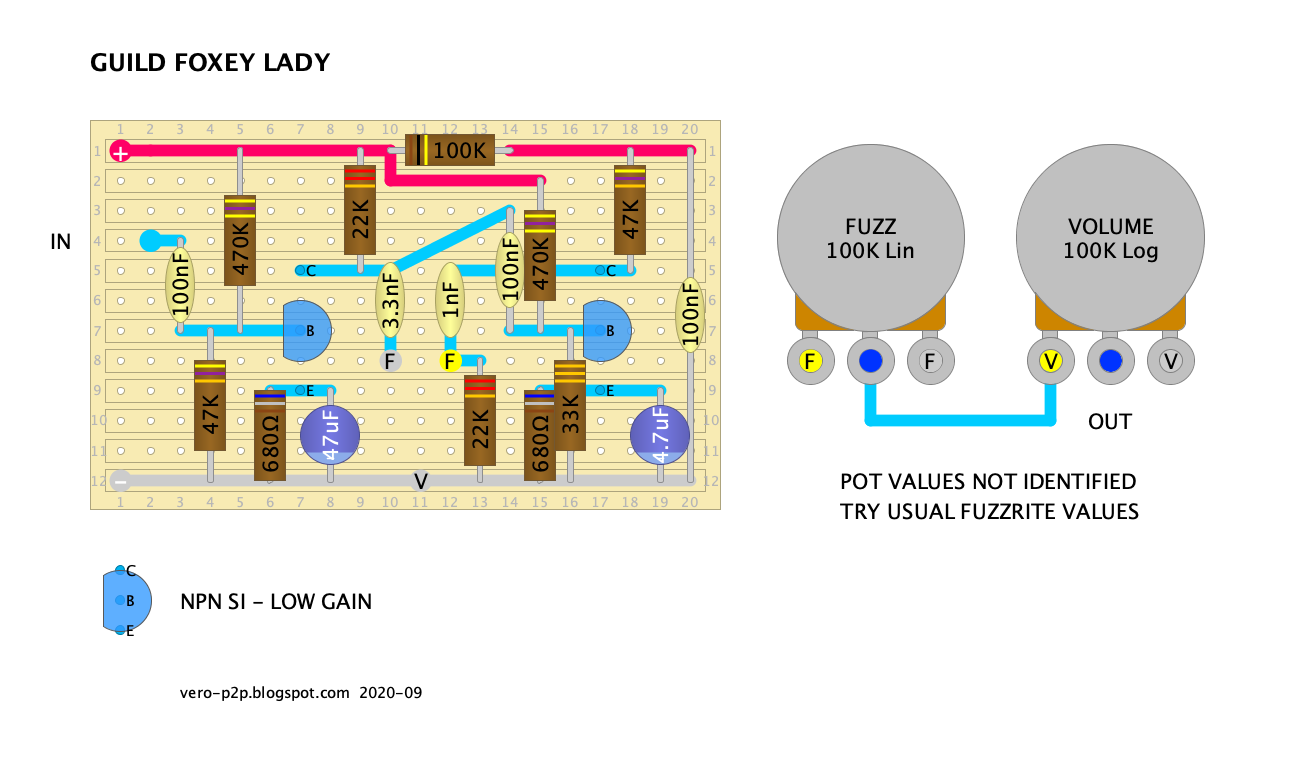 Guitar Effects - Vero - Point to Point - Tag Board Layouts: GUILD: Foxey Lady, Point to Point ...