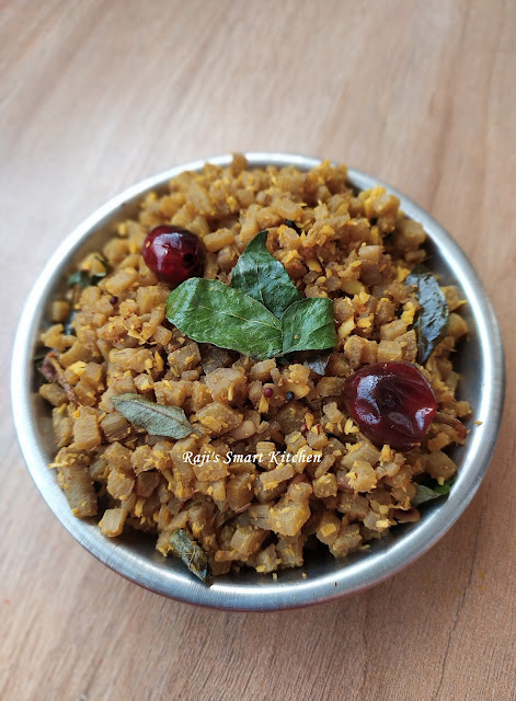 Healthy Valathandu Thovaran(Banana Stem Stir Fry) By Raji's Smart ...