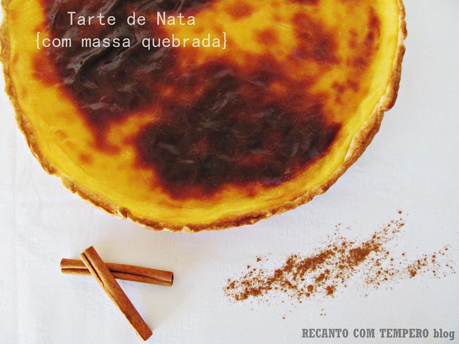 Tarte de nata {com massa quebrada}