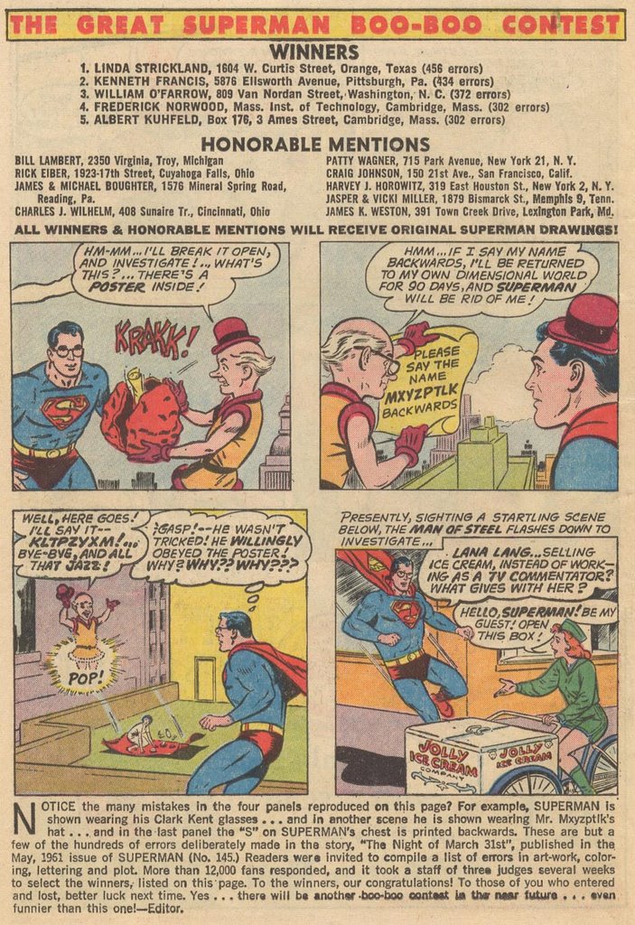 Dave's Comic Heroes Blog: Superman The Night Of March 31st