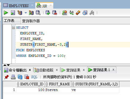 Java程式教學甘仔店: Oracle SQL SUBSTR 用法教學