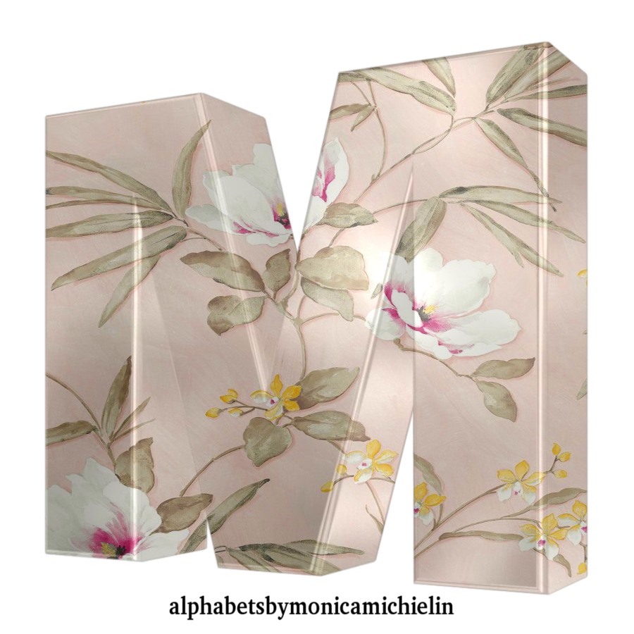 Monica Michielin Alphabets: PASTEL ROSES ALPHABET SEAMLESS, NUMBERS ...