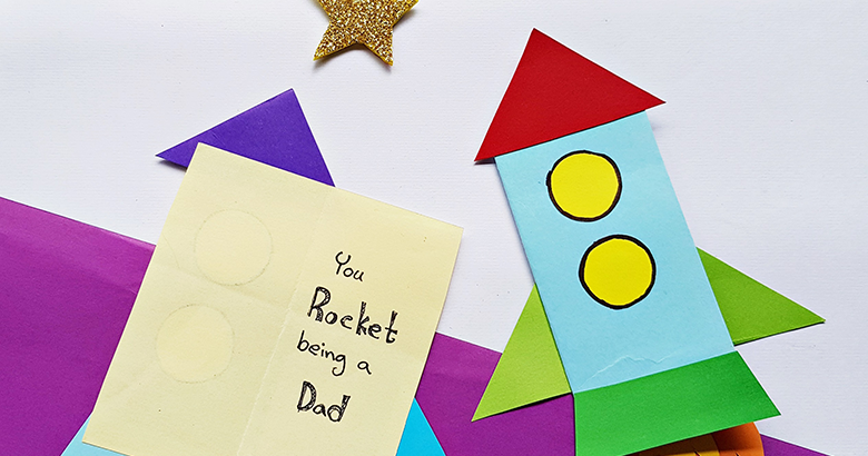 Father's Day Card - Rocket Craft - Messy Little Monster
