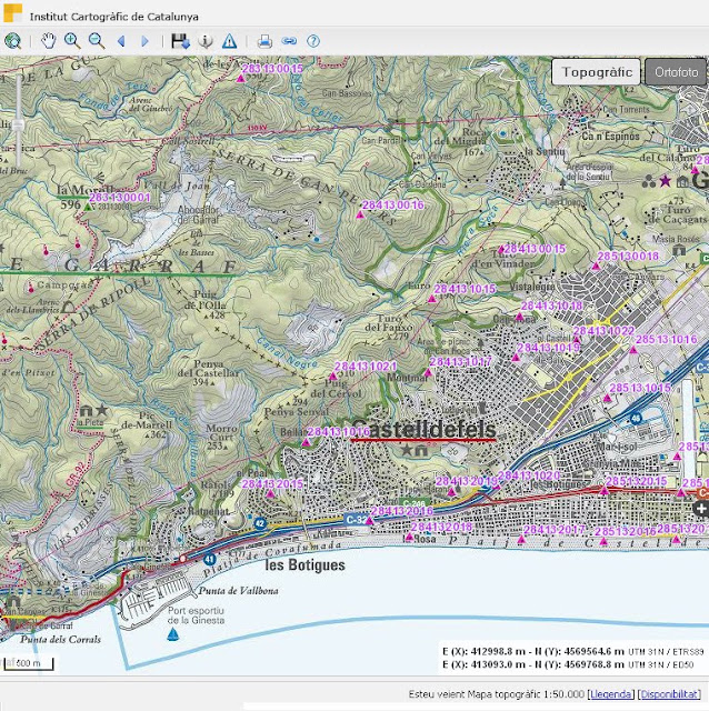 GeoBioCat: Geografia - Senyals geodèsics de Castelldefels, ruta mar i ...