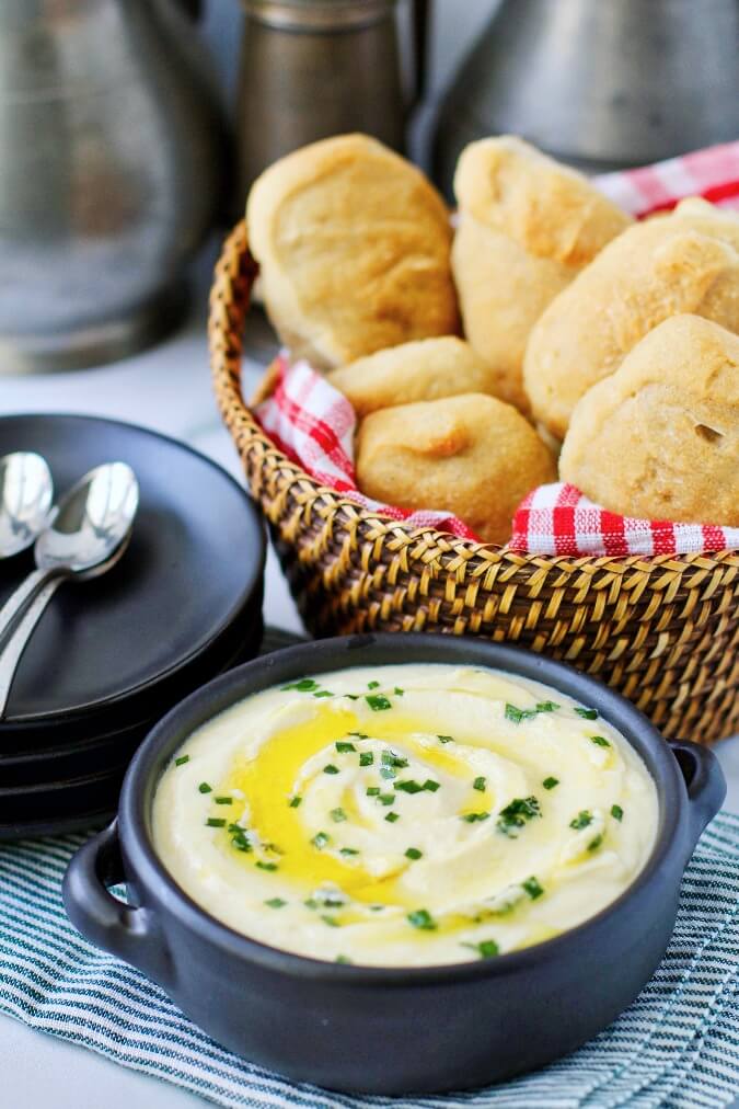 Skordalia | Greek Garlic and Potato Dip | Karen's Kitchen Stories