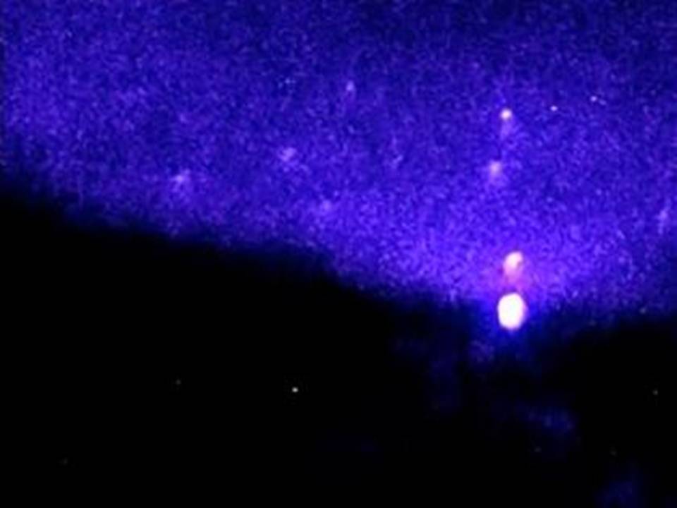 Mystery lights appear over river valley near ECETI Ranch - Aug 31, 2013