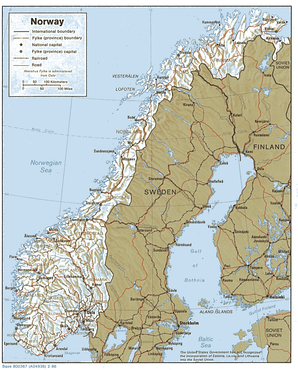 Noruega | Mapas Geográficos da Noruega