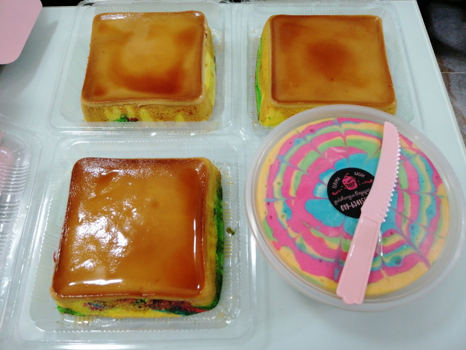 Gula Hangus : KEK CARAMEL & APAM PELANGI - PUTRAJAYA