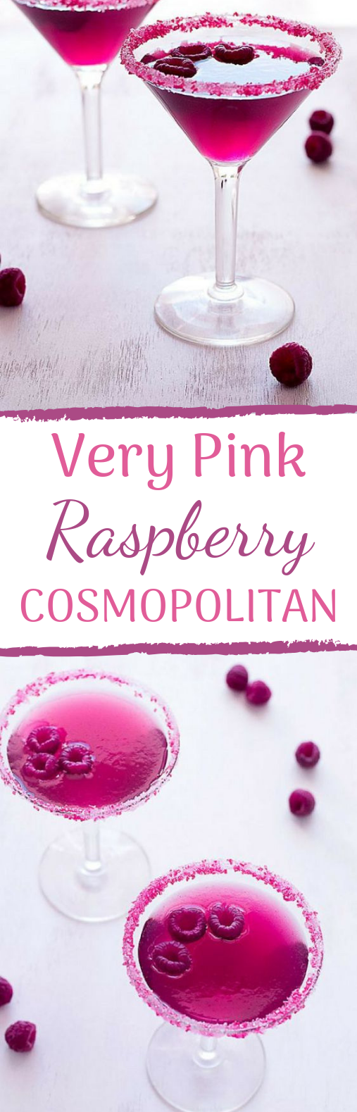 Very Pink Raspberry Cosmopolitan #drink #cocktail