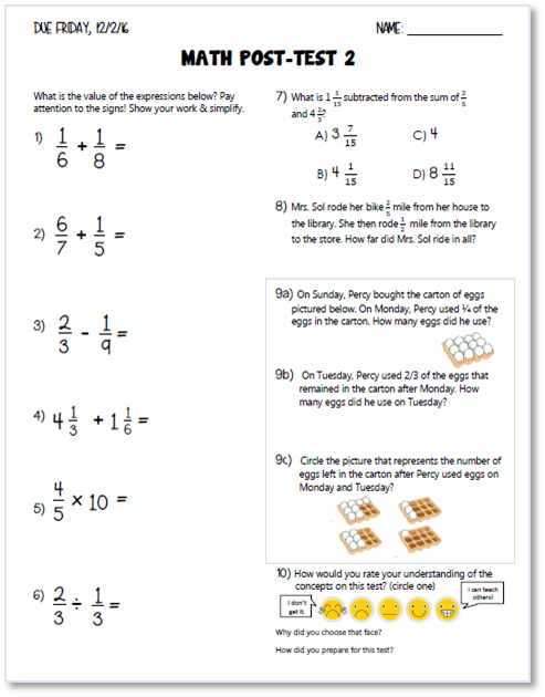 Welcome!: Math Test 2