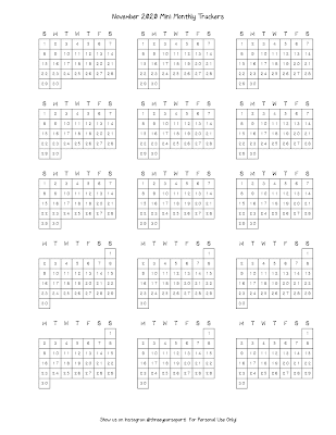 November 2020 Bullet Journal Bundle | Free Printable for Bullet ...